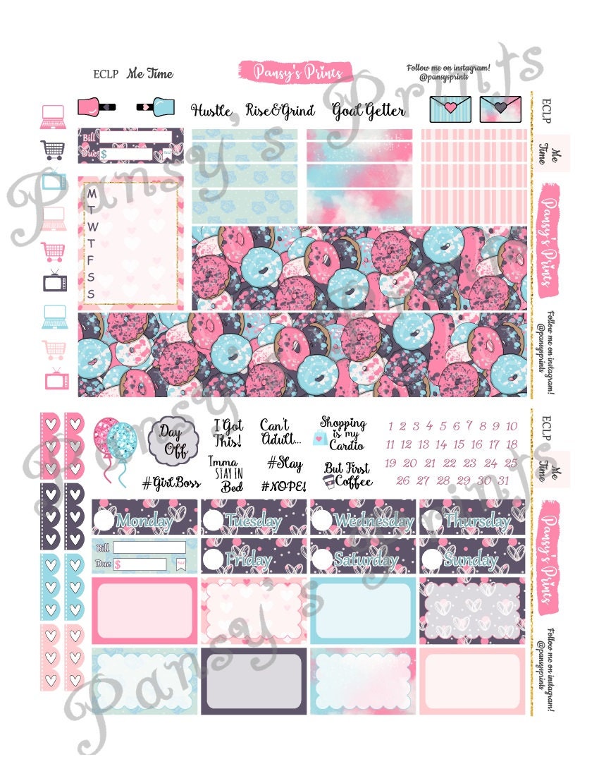 Printable Planner Stickers Erin Condren Vertical Weekly | Etsy