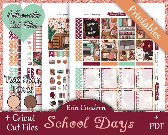 Printable Planner Stickers Erin Condren Vertical Weekly - Etsy