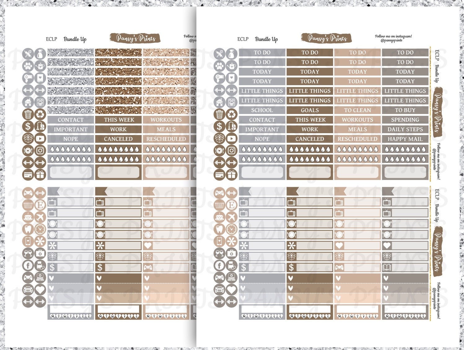 Printable Planner Stickers Erin Condren Vertical Weekly | Etsy