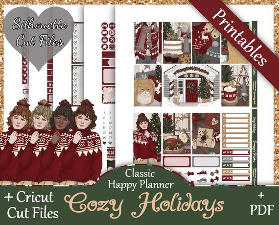 Printable Planner Stickers Happy Planner Cozy Holidays | Etsy