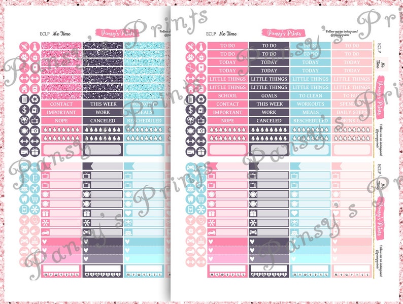 Printable Planner Stickers Erin Condren Vertical Weekly | Etsy