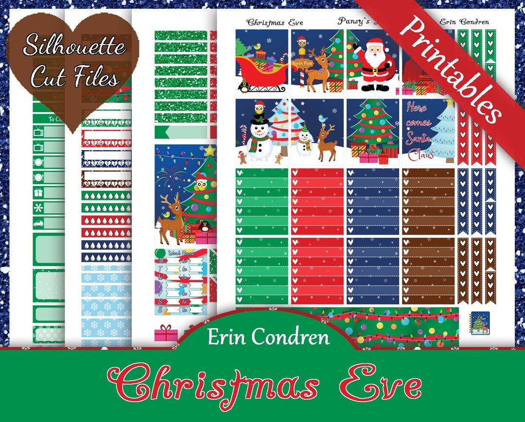 Printable Planner Stickers, Erin Condren, Vertical, Weekly Kit ...