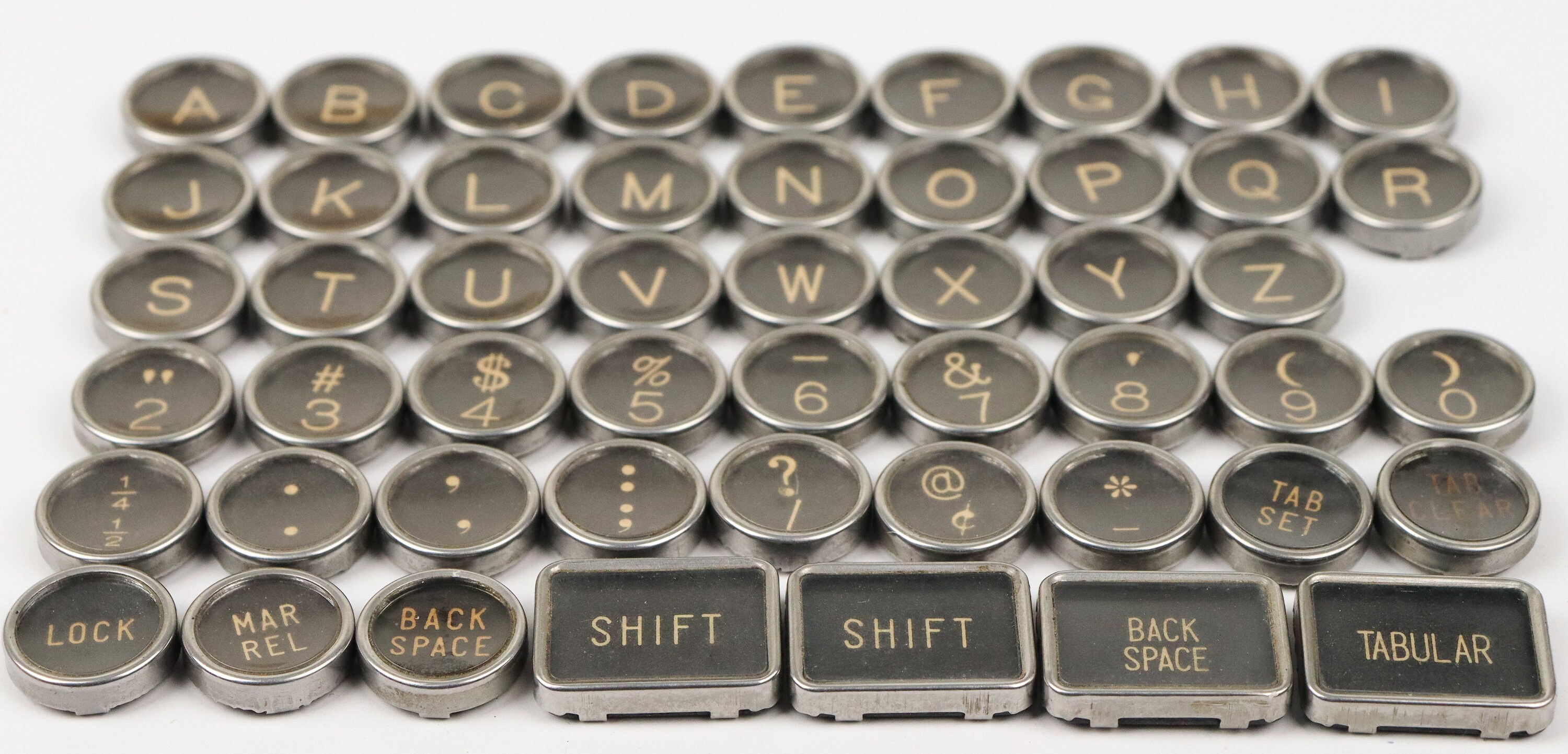 Typewriter Key Flat Back Vintage Antique Your Choice Black 1947 Royal ...