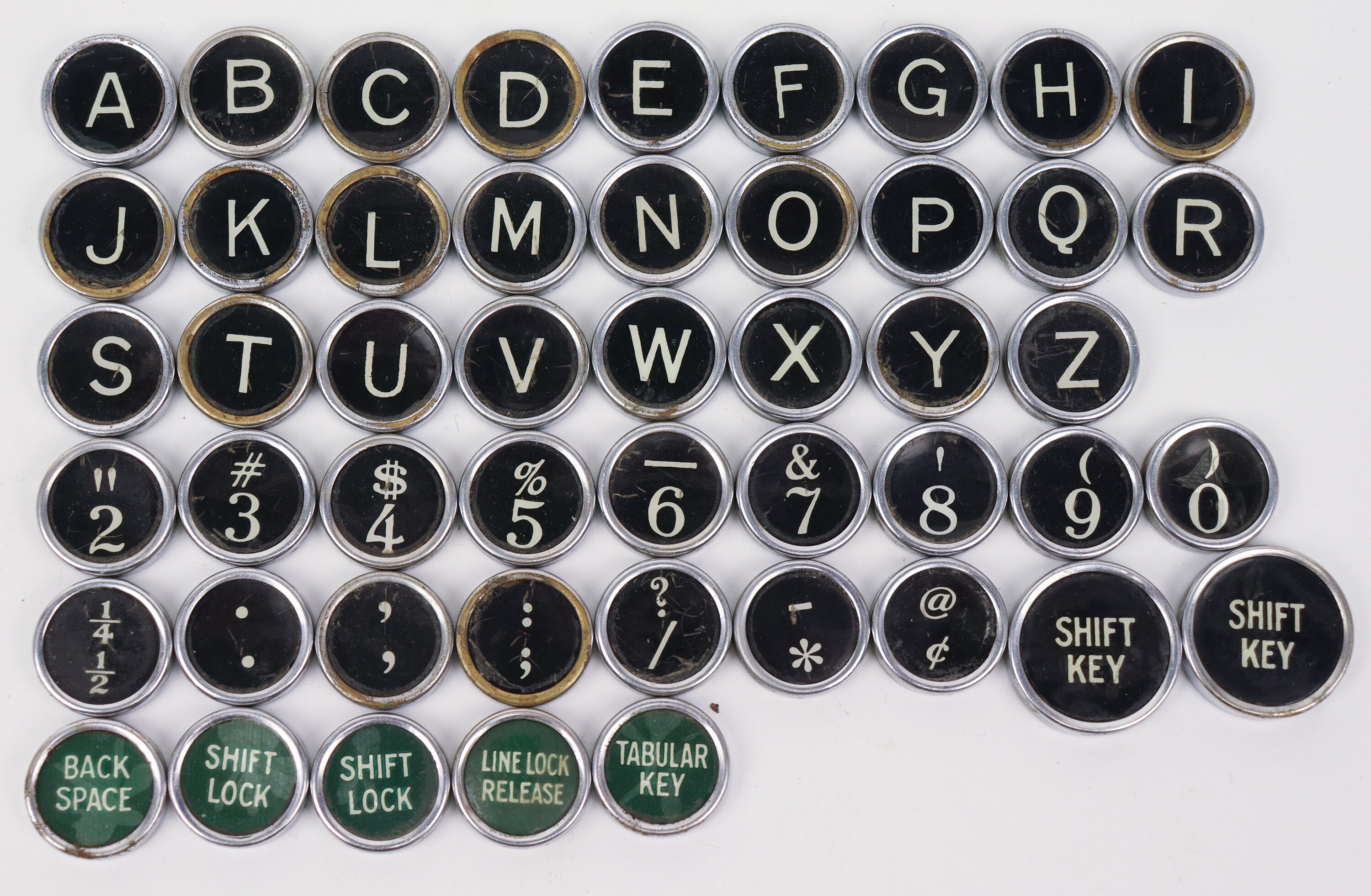 Typewriter Key Flat Back Vintage Antique Your Choice Black - Etsy