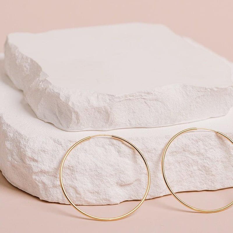 Gold Simple Wire Earring - Etsy