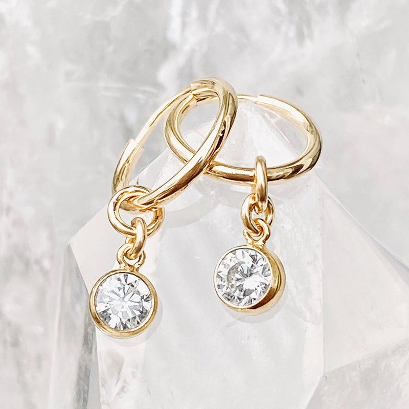 Medium Hoops With Charms - Etsy