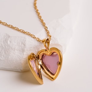 Heart Locket, 14kt Gold Fill Heart Locket, Photo Locket Necklace, in ...