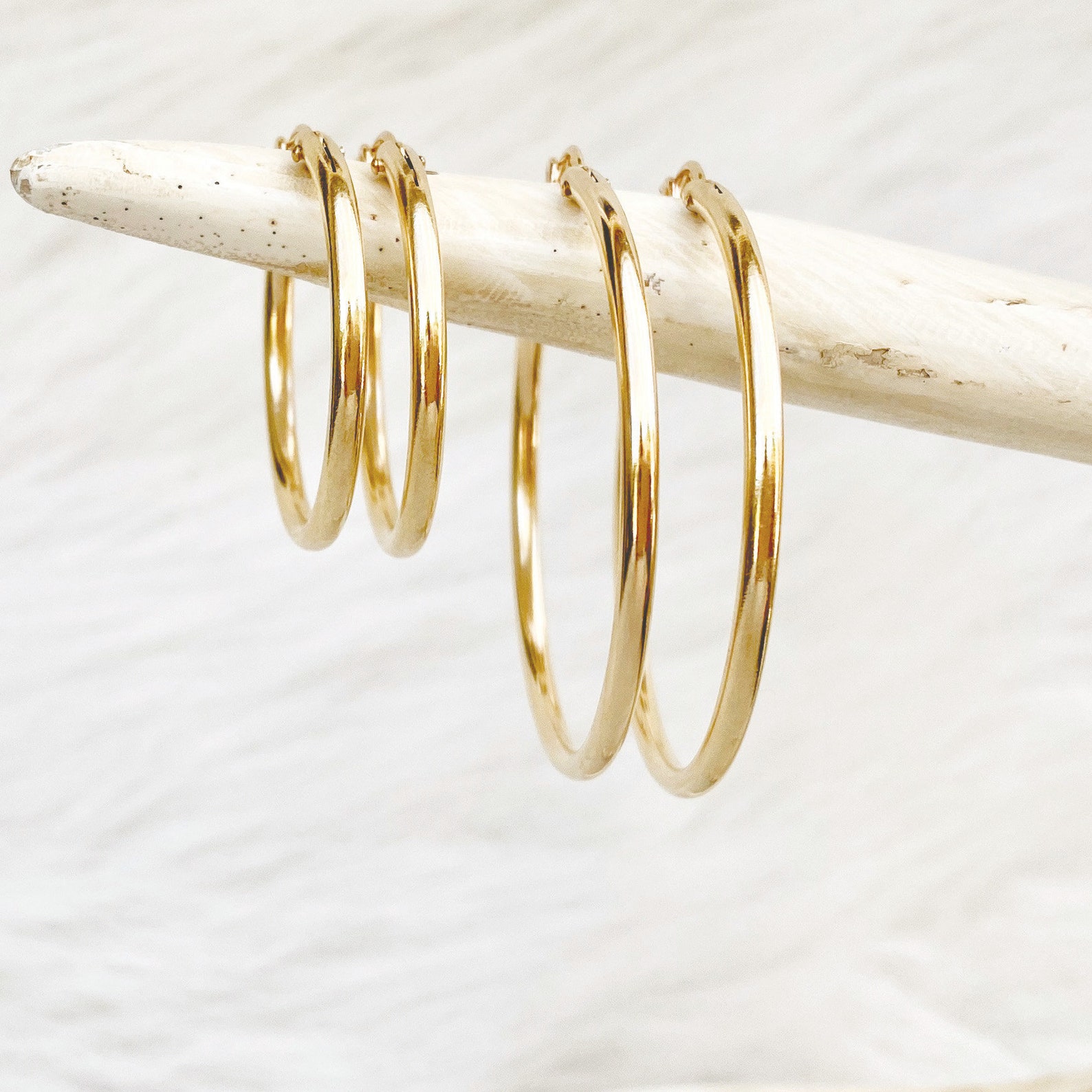 14kt Gold Filled Tube Hoops Thick Hoop Minimal Hoop | Etsy