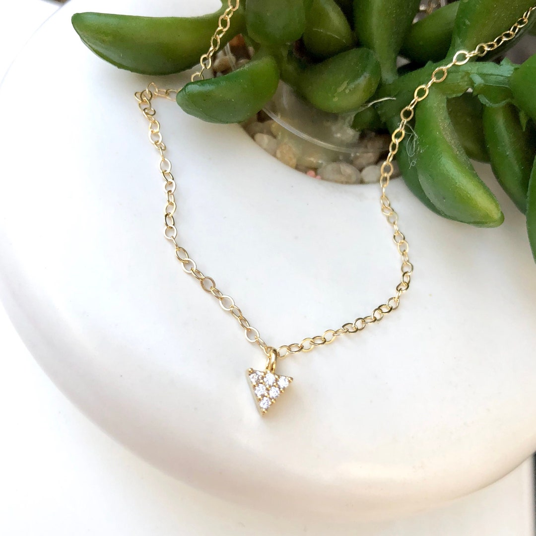 Dainty Diamond Necklace, Delicate CZ Necklace, Minimalist Necklace ...
