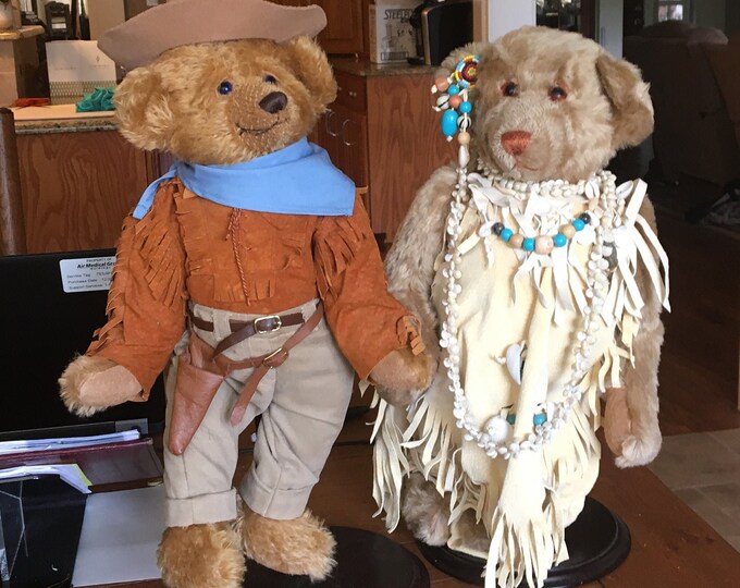 Franklin Mint Mohair Collectible Teddy Bears, John Wayne Bear, Western ...