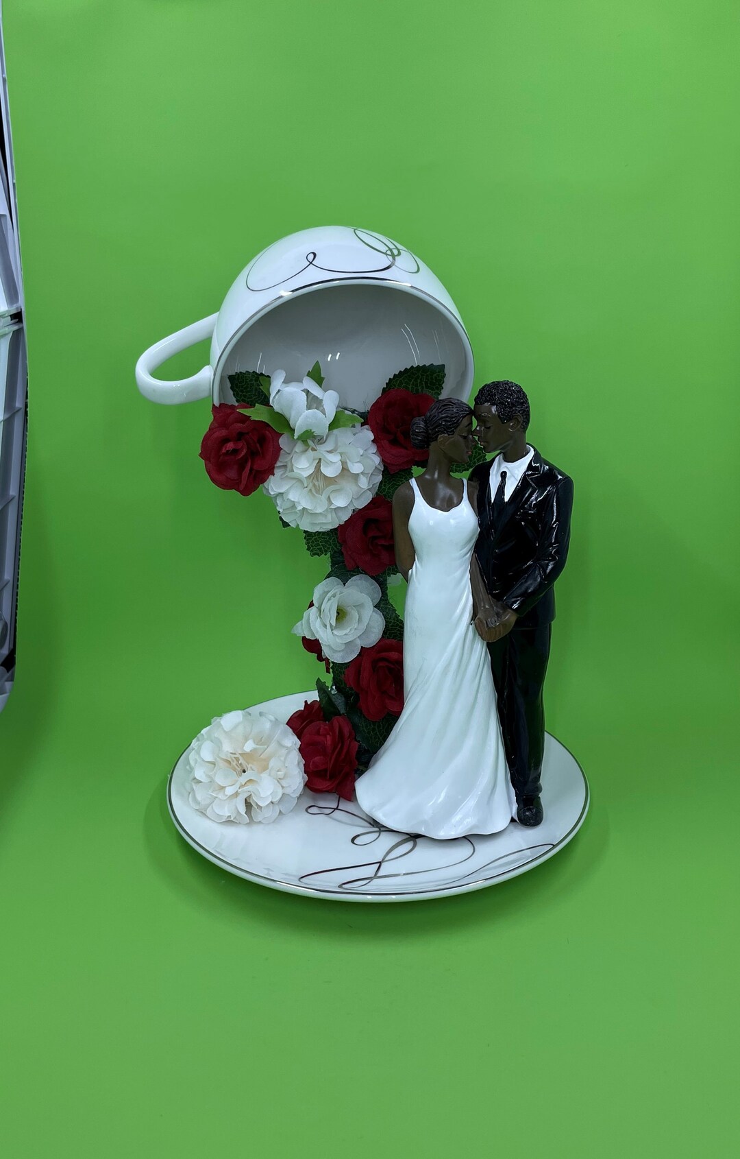 Bride and Groom Teacup Centerpiece, Mikasa Love Story Floating Teacup ...
