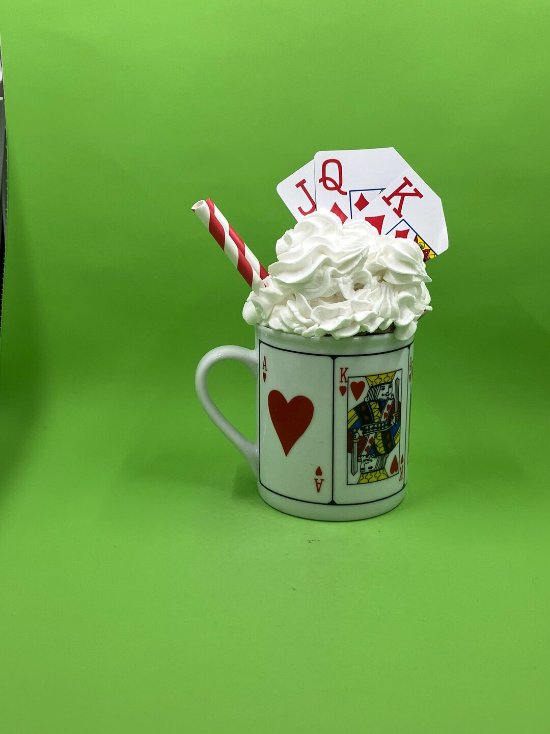 Card Game Coffee Bar Mug, Winning Hand Mug, Small Space Centerpiece ...