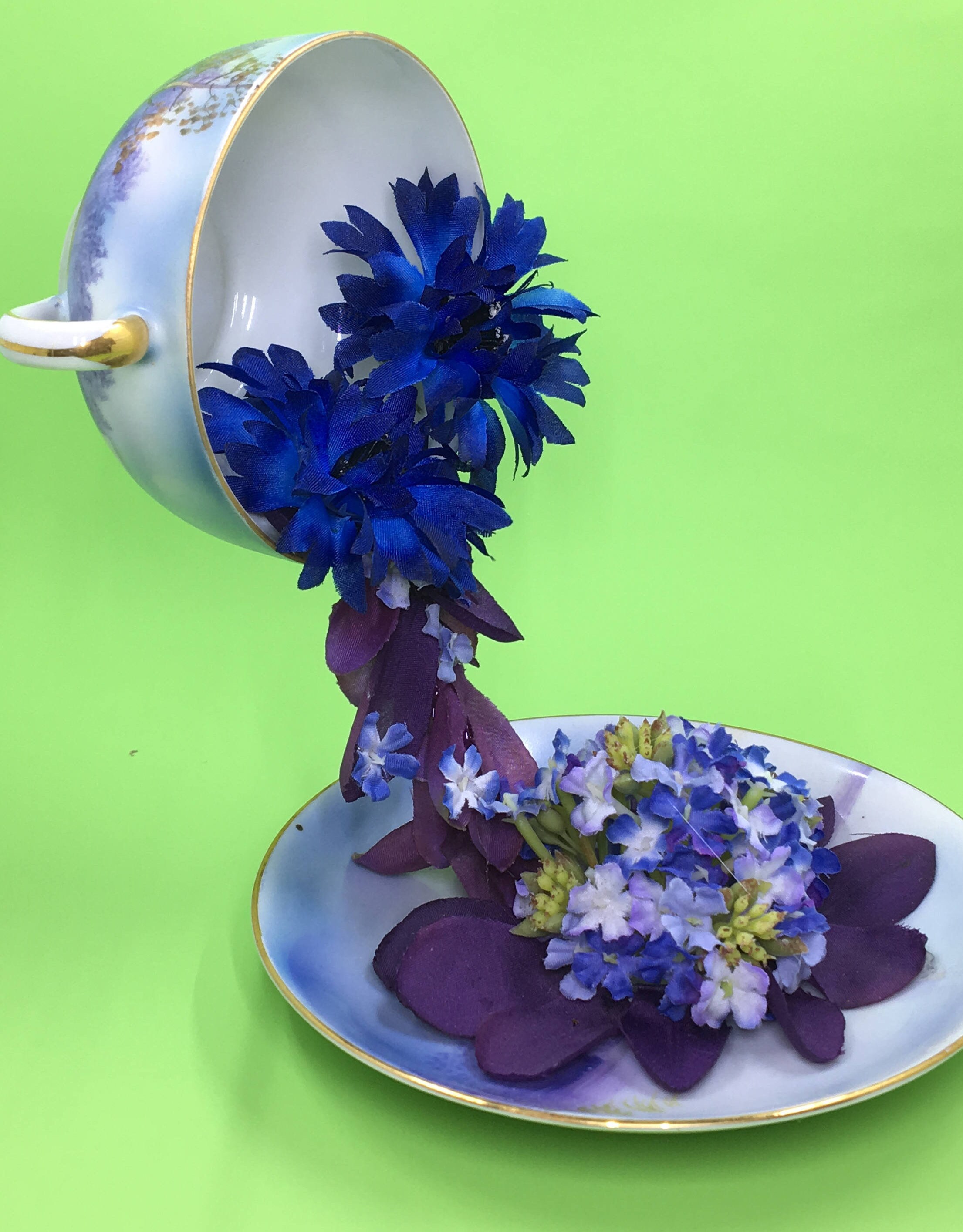 Floating TeaCup Teacup Collector Gift Purple Tea Party Decor | Etsy