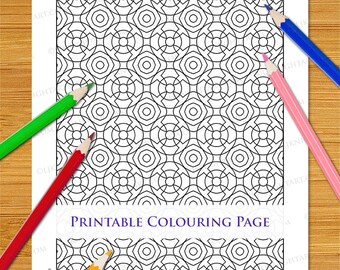 Geometric Patterns Colouring Book For Adults Printable Digital | Etsy