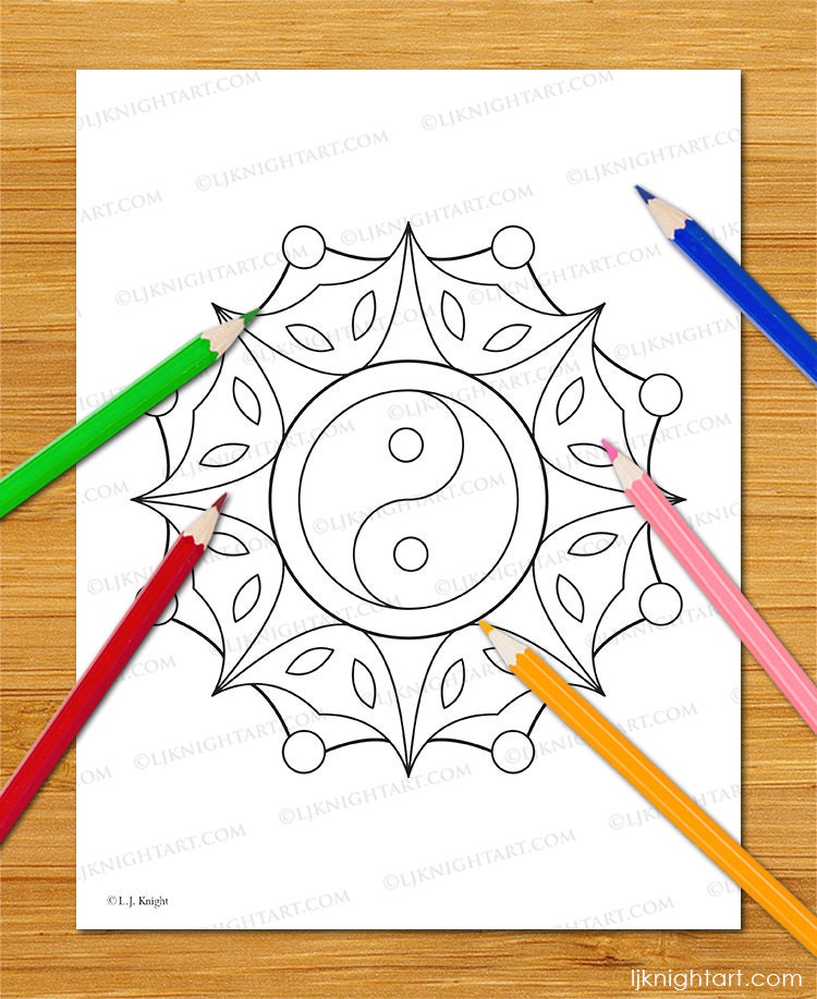 Simple Mandalas Printable Colouring Book - Digital PDF Download - 50 ...