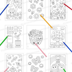 Cute and Easy Kawaii Colouring Book PRINTABLE PDF Download - 30 ...