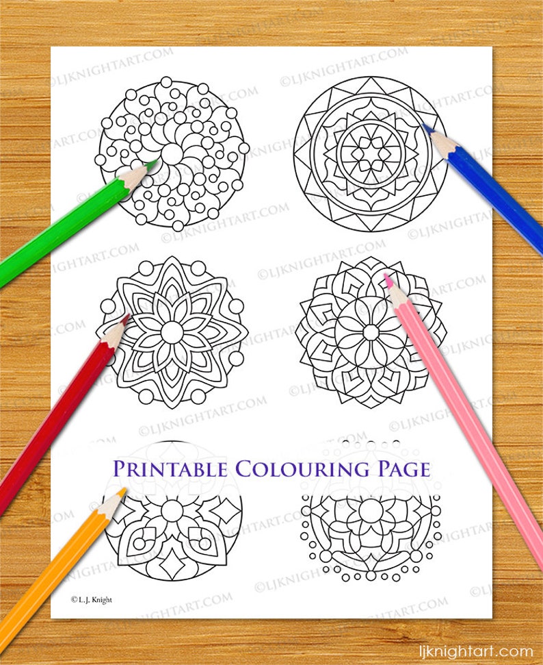 Small Mandalas Coloring Page With 6 Printable Mini Mandala ...