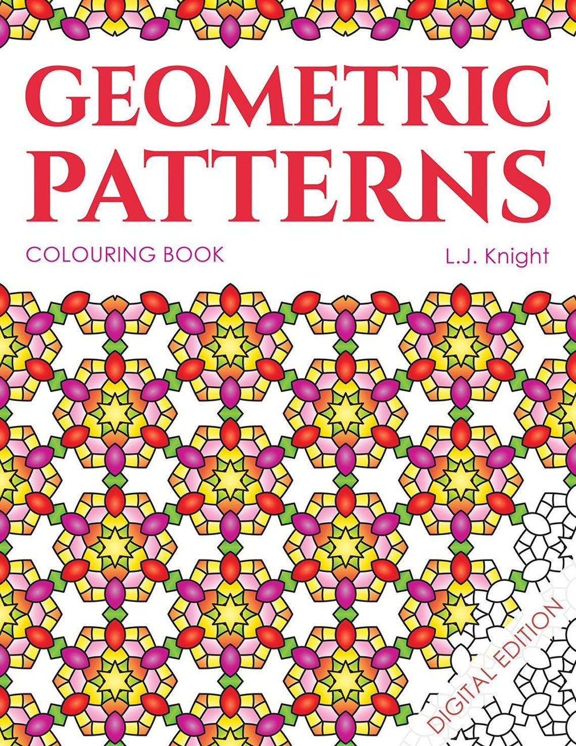Geometric Patterns Colouring Book for Adults Printable Digital PDF ...
