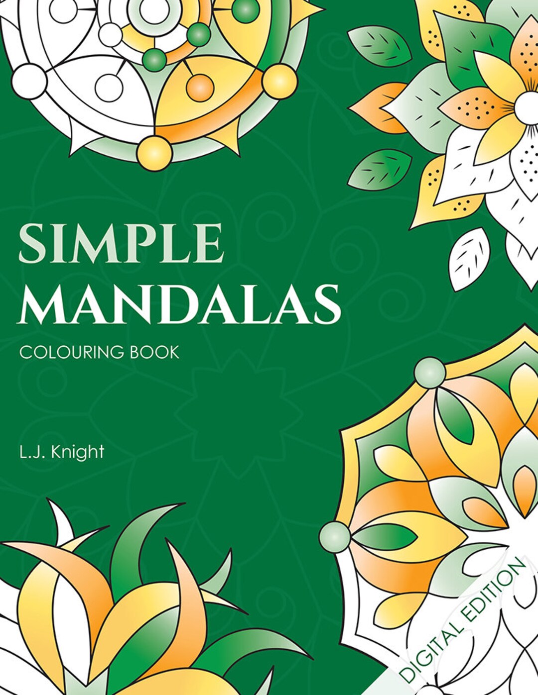 Simple Mandalas Printable Colouring Book - Digital PDF Download - 50 ...