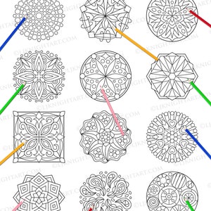 Magic Mandalas 2 Printable Colouring Book for Kids 50 Easy Mandala ...