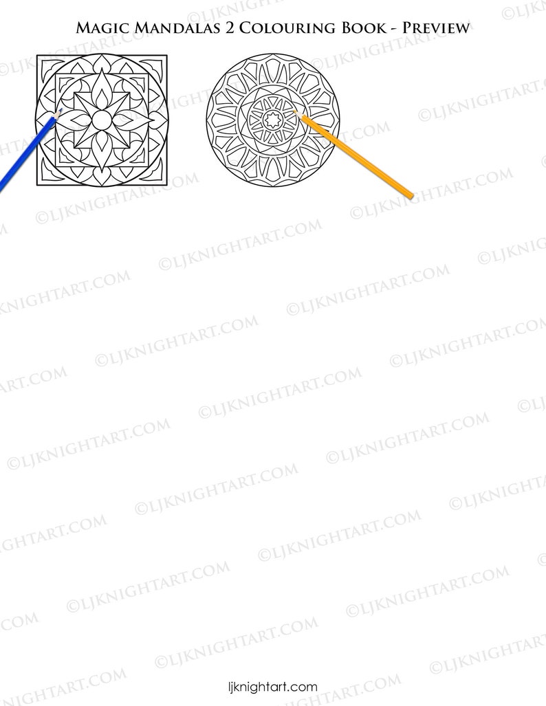 Magic Mandalas 2 Printable Colouring Book for Kids 50 Easy Mandala ...