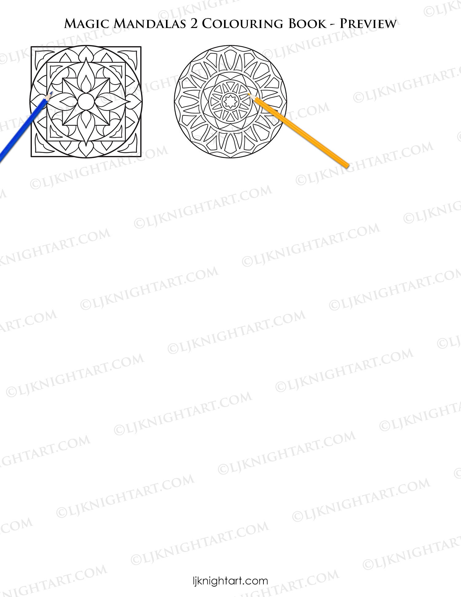 Magic Mandalas 2 Printable Colouring Book for Kids 50 Easy Mandala ...