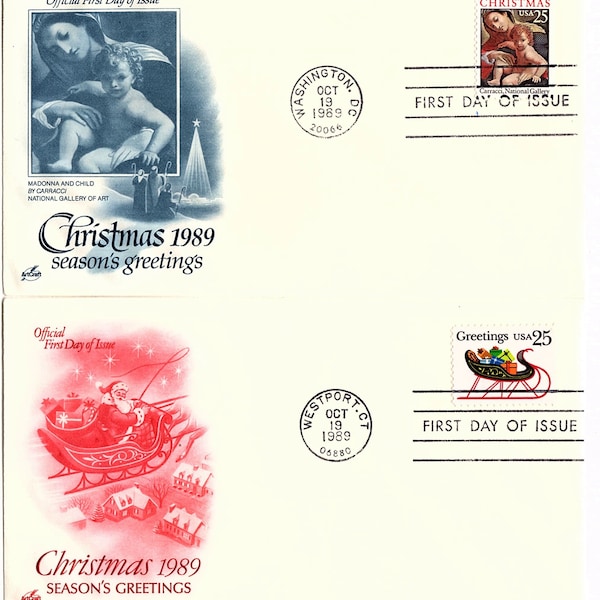 Christmas First Day Covers - Etsy