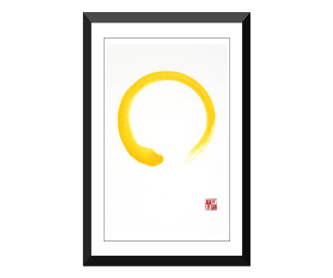 Golden Enso #9- Zen Calligraphy - Zen Circle - Etsy