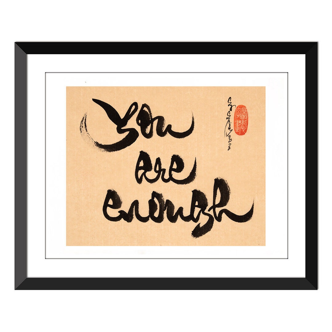 You Are Enough 8x10 - Etsy