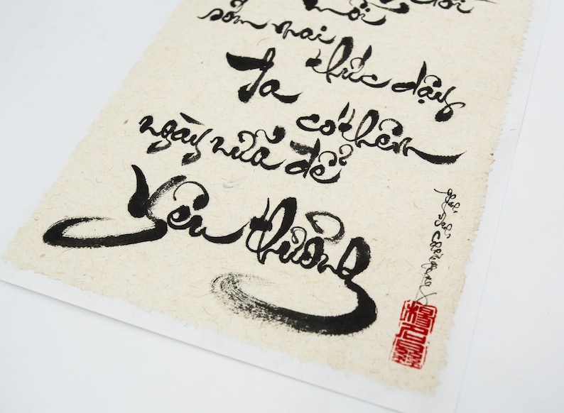 Custome Vietnamese Calligraphy Thu Phap Viet 9x12 Inch - Etsy