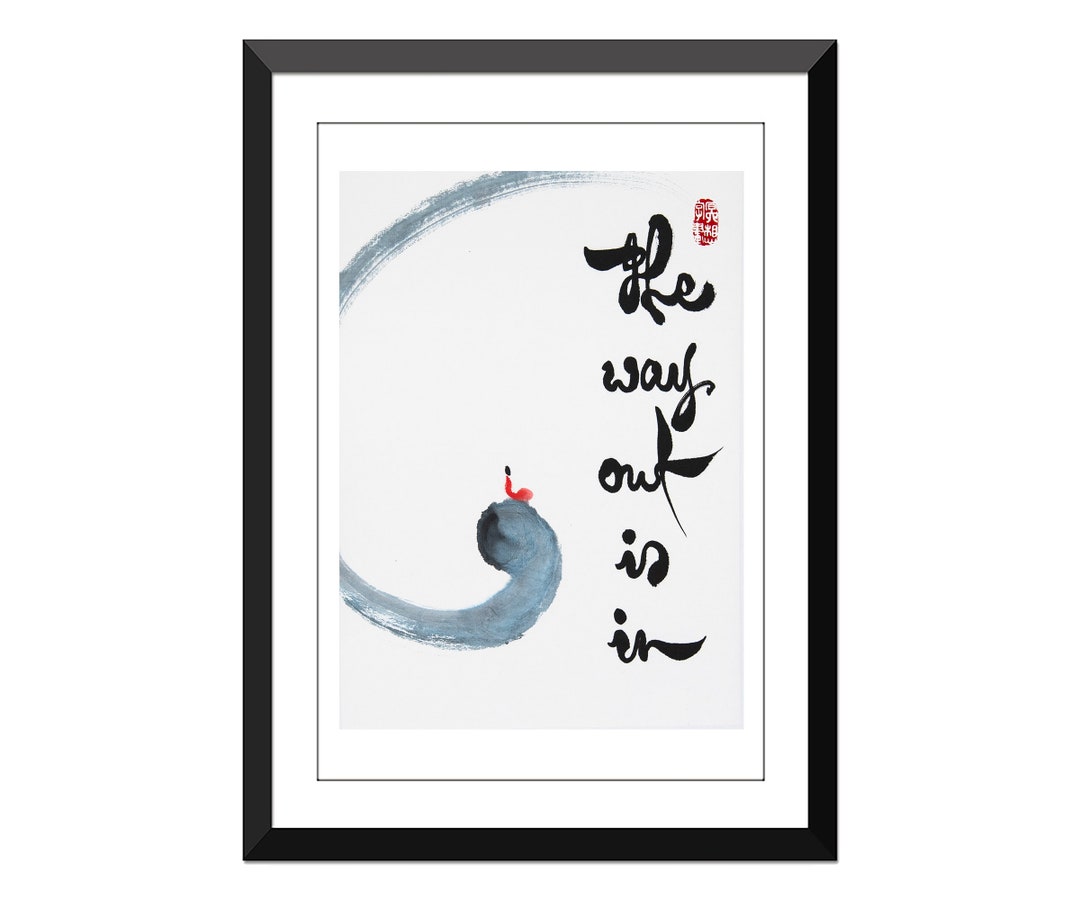 Open Enso #1- the Way Out is in (thich Nhat Hanh) - Etsy
