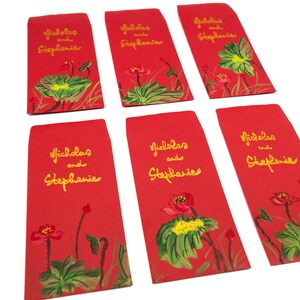 Red Envelope- Lucky Money Envelope - Custom Made - Pack of 6 - Etsy