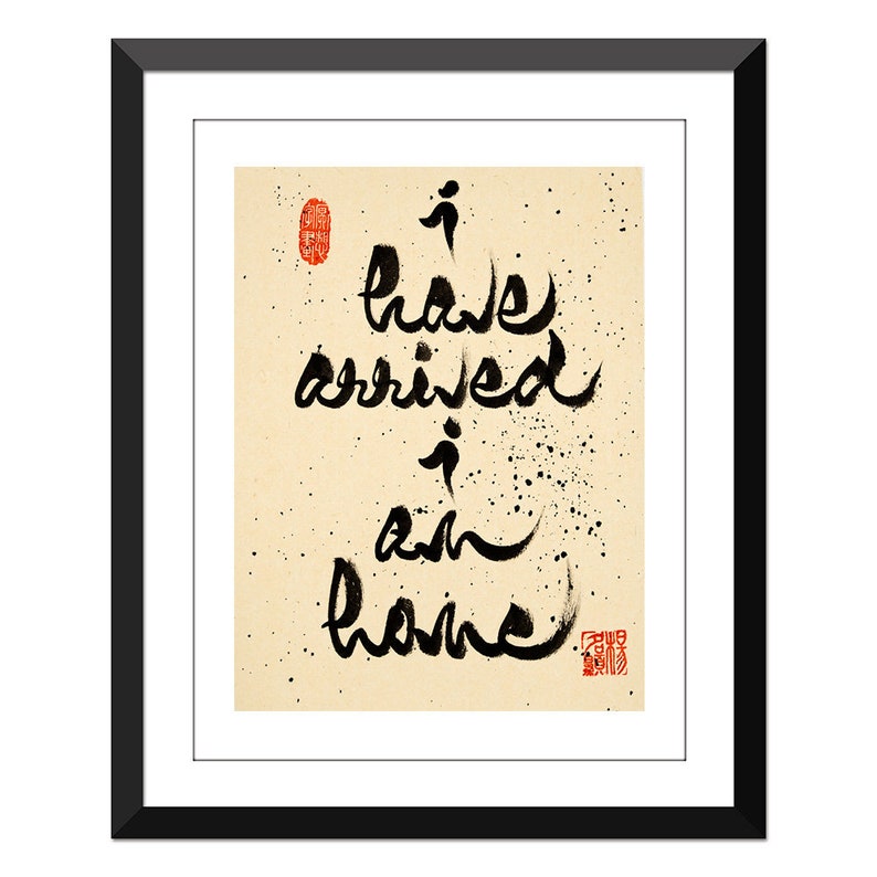 24x32 Zen Calligraphy Custom Calligraphy Thich Nhat Hanh - Etsy