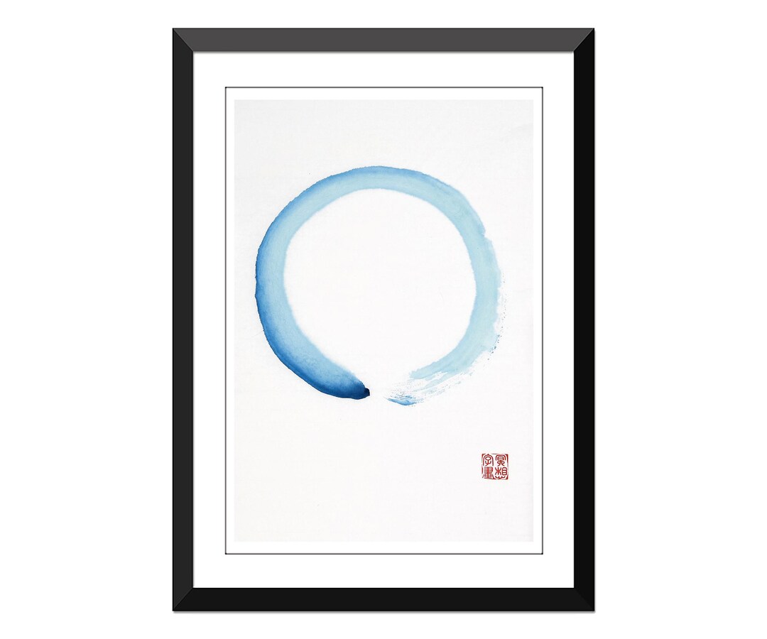 Blue Enso #1- Zen Calligraphy - Zen Circle - Etsy