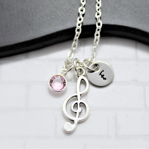Music Note Necklace - Etsy