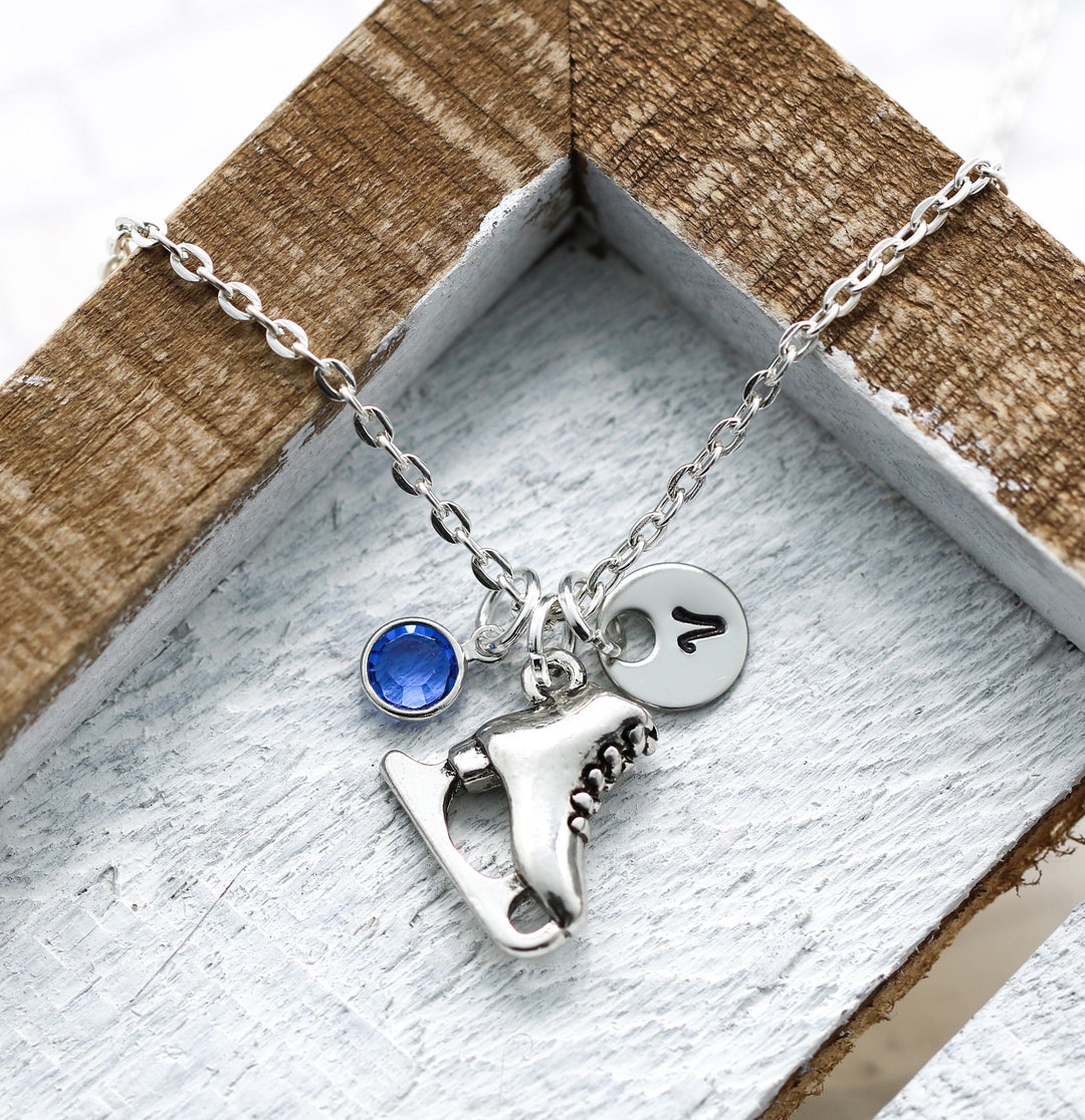 Ice Skating Necklace for Girls Personalized Ice Skating - Etsy