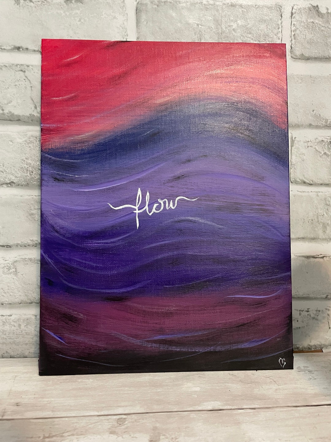 9x12, Acrylic, Painting, Original, Canvas, Panel, Flow, Artwork - Etsy