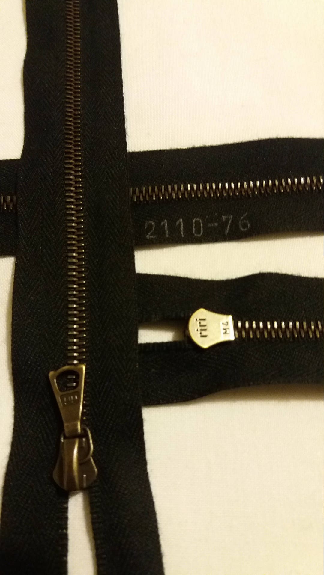 RIRI Antique Brass Open End Jacket Zipper 76 Cm Long. Black M 4 - Etsy