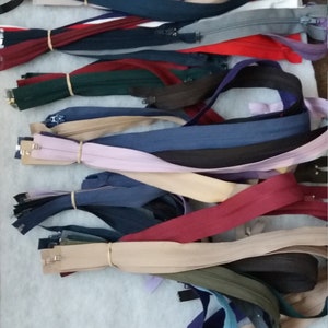 Open End Zips. Mix Sizes and Colours. Job Lot of 70 Pieces. - Etsy