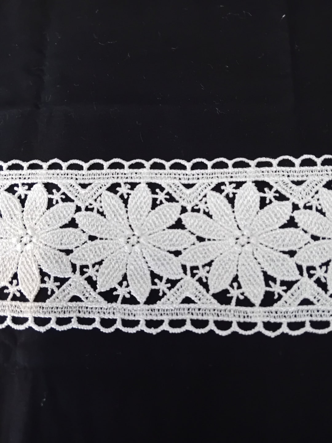 Guipure Lace. Lemon and White Floral Pattern. - Etsy