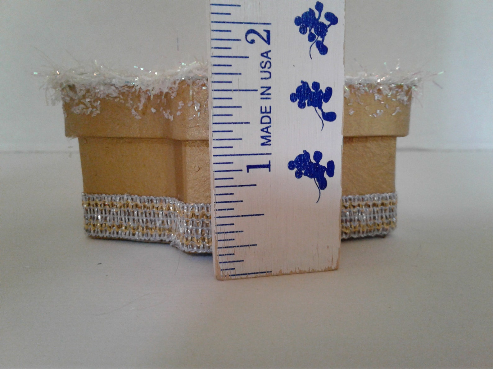 Paper Mache Snowflake Print Christmas Box With White Snowflake - Etsy
