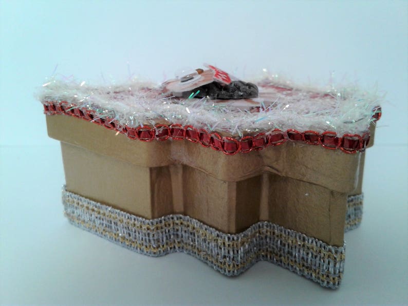 Paper Mache Christmas Tree Owl Treat Box With A Set of 3 Owl - Etsy