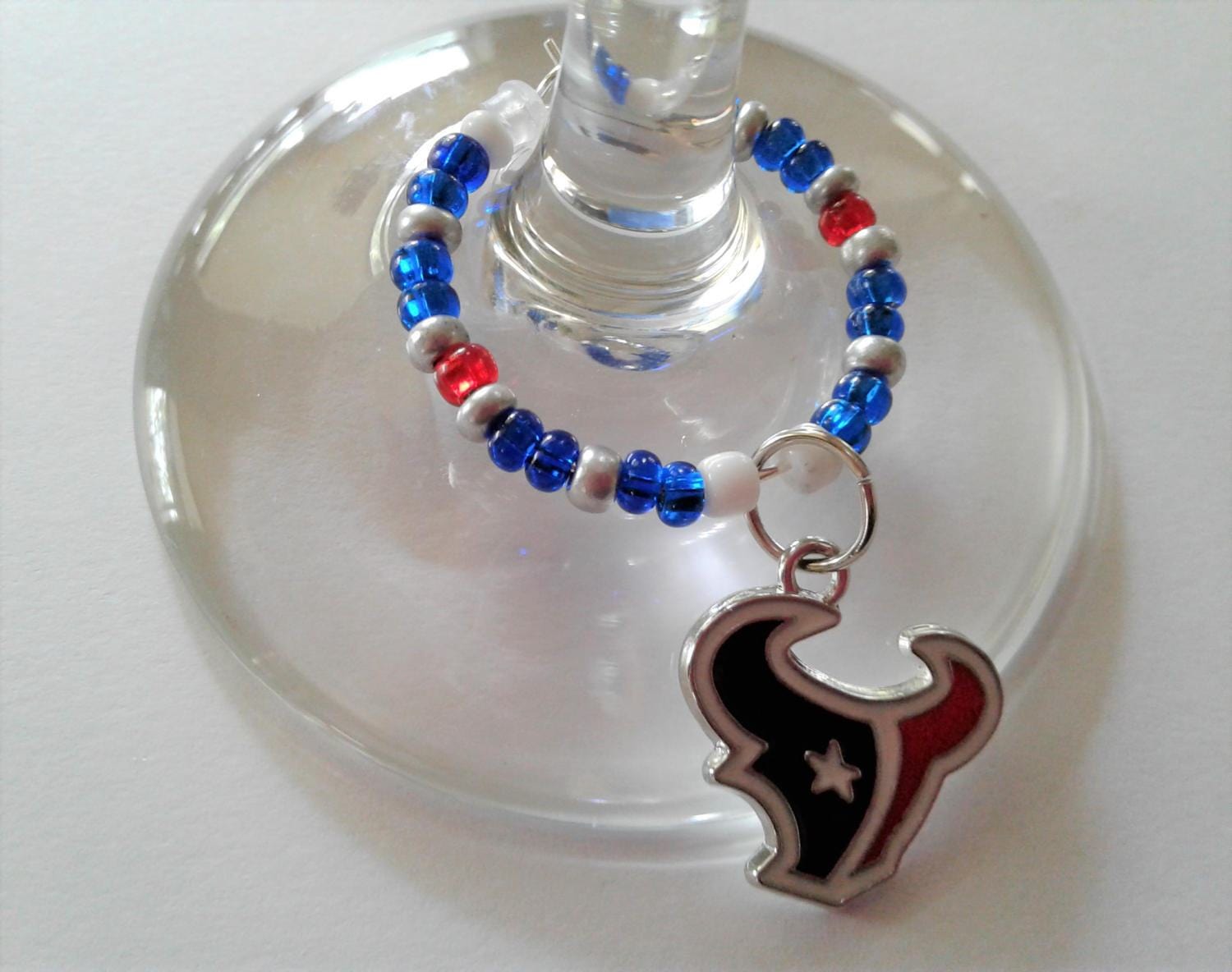 Houston Texas Inspired Wine Glass Ring Set of 4-ID1 - Etsy