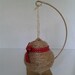 Paper Mache Rustic Natural Jute Rope Wrapped Christmas Ornament With ...