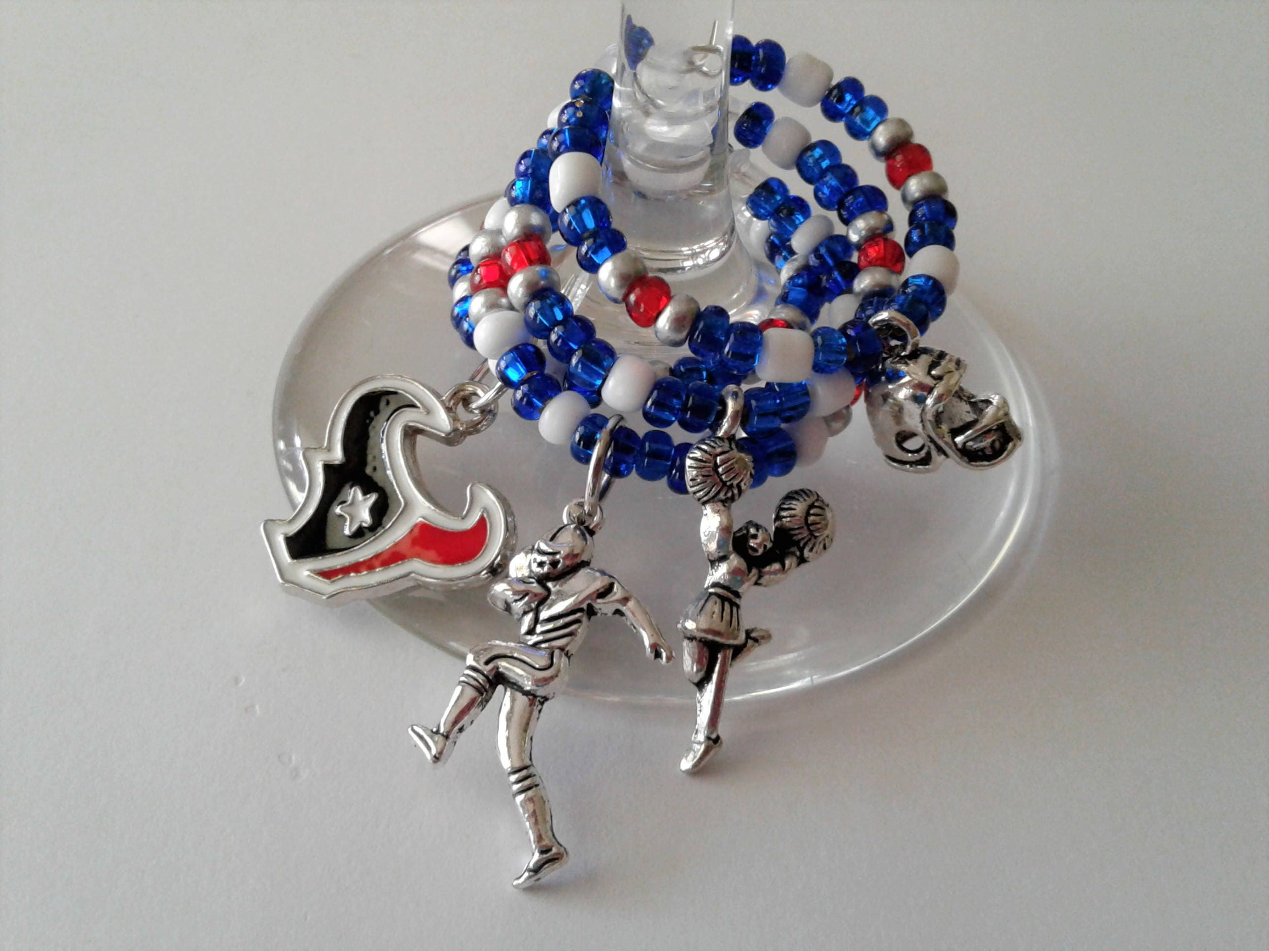 Houston Texas Inspired Wine Glass Ring Set of 4-ID1 - Etsy