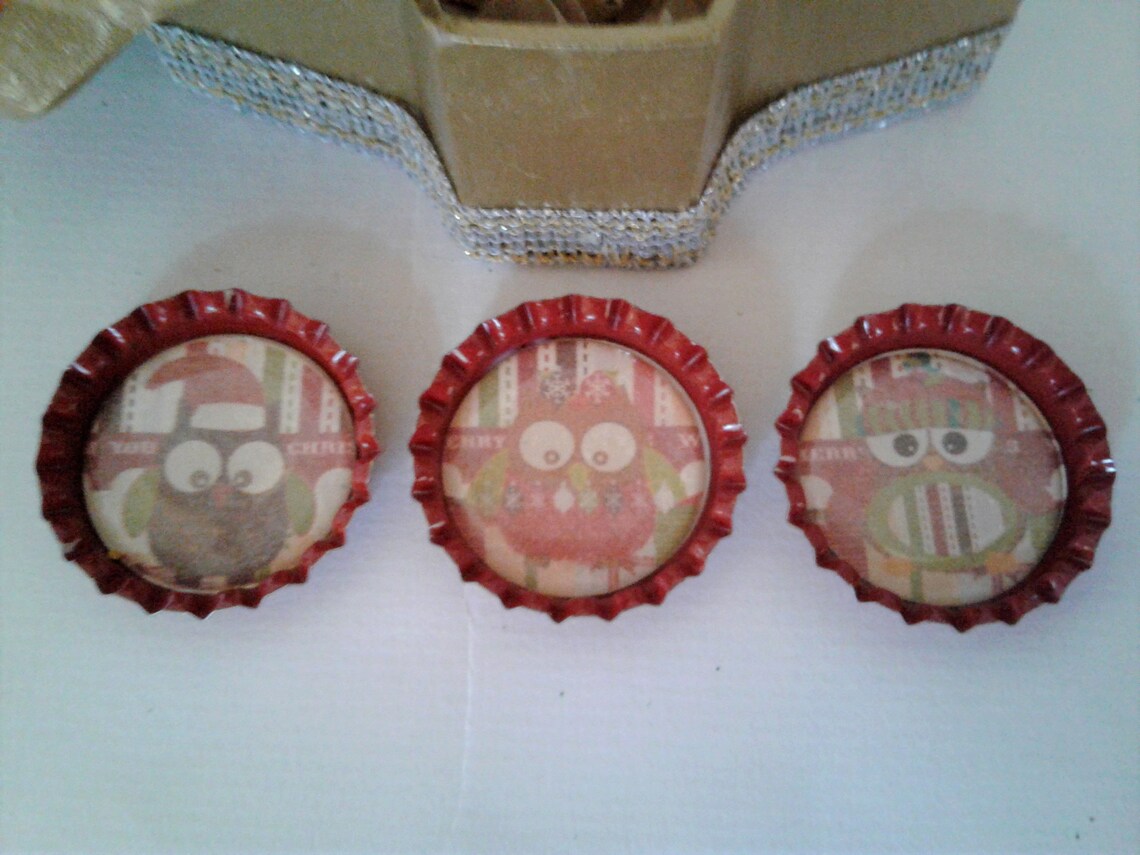 Paper Mache Christmas Tree Owl Treat Box With A Set of 3 Owl - Etsy