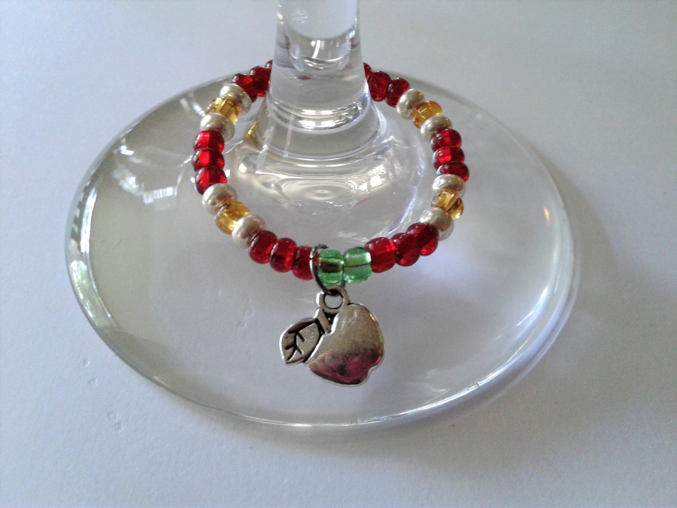 Back to School Teacher's Wine Glass Ring Set of 4 ID1 - Etsy