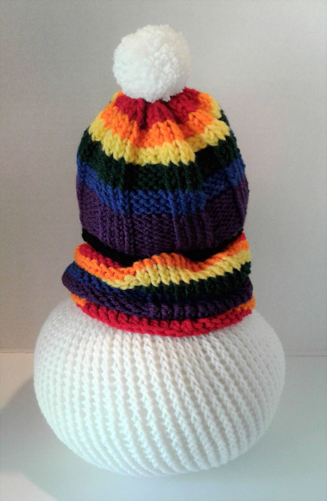 LGBT Pride Hand Knitted Snowman/snow Lady - Etsy
