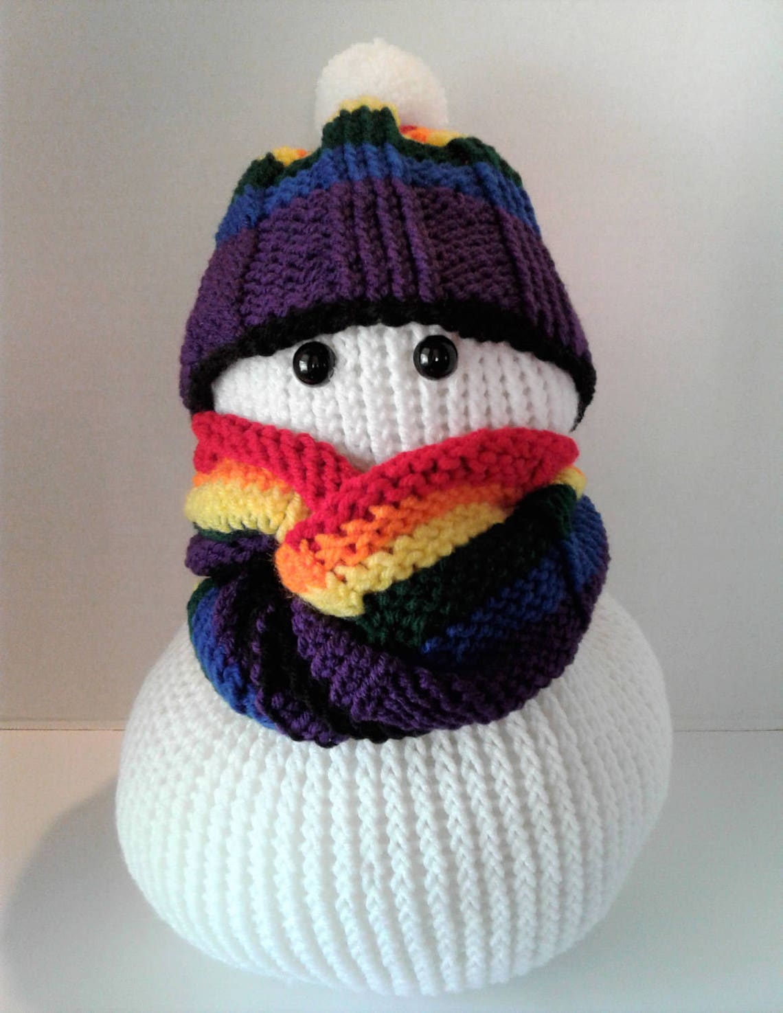 LGBT Pride Hand Knitted Snowman/snow Lady - Etsy
