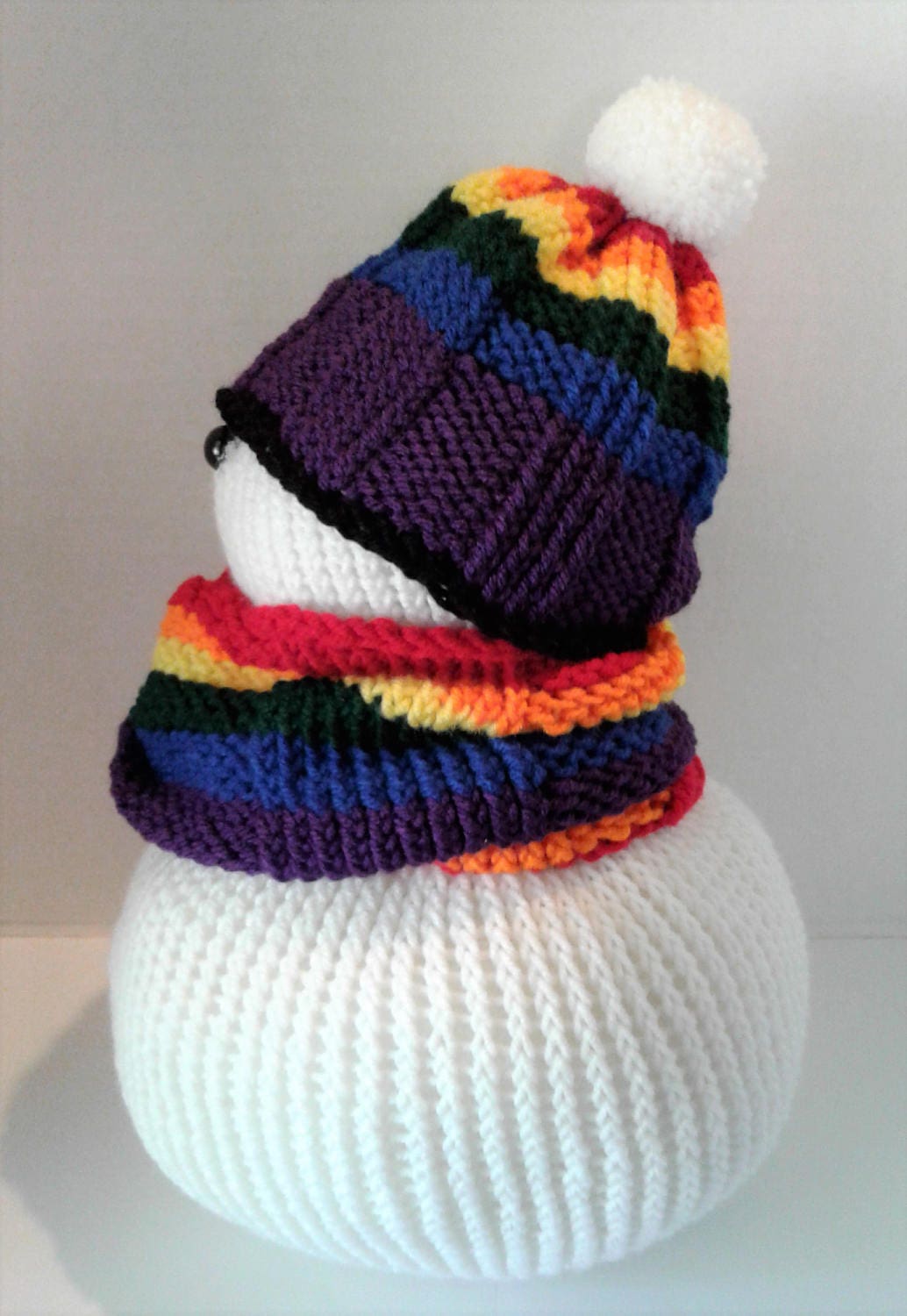 LGBT Pride Hand Knitted Snowman/snow Lady - Etsy